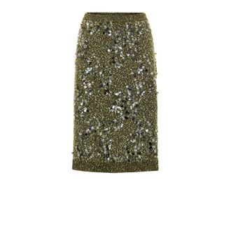 Gucci Gr&uuml;ner Paillettenstrickrock - - Skirts - Damen - Gr&uuml;n - M
