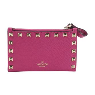 Valentino Rockstud Kartenetui mit Rei&szlig;verschluss - - Accessories - Damen - Rosa - ONE SIZE