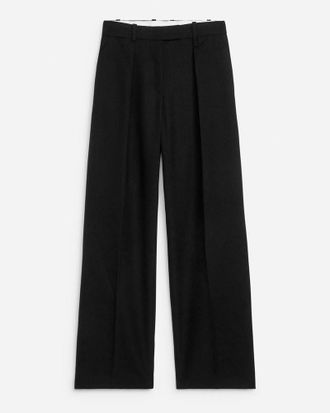 Arket Hose Mit Hohem Bund Und Falten -Schwarz