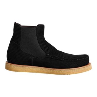 Dolce & Gabbana Schwarze Wildleder Slip On Stiefeletten - - Shoes - Herren - Schwarzk - 45 EU