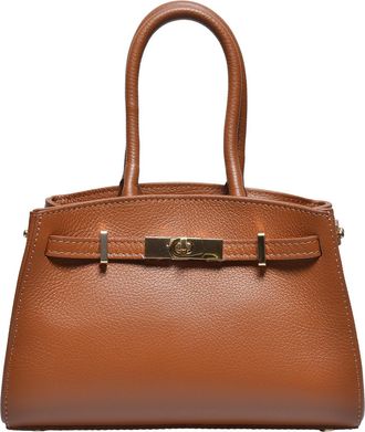 Anna Luchini Braun Rindsledertasche