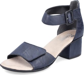 Rieker Damen Sandaletten 64651, Frauen Sandalen,Sommersandalen,bequem,Sommerschuhe,Freizeitschuhe,offene,Schuhe,Strandschuhe,blau (14),37 EU / 4 UK