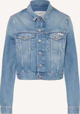 Calvin Klein Jeans Cropped-Jeansjacke blau
