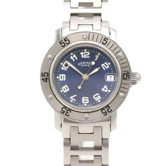 Herm&egrave;s Montre vintage Pre-owned - Femme - Pre-owned - Bleu - Taille: ONE Size
