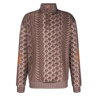 Generic Pull &agrave; col roul&eacute; pour hommes avec 1/4 boutons Pull &agrave; la mode sans capuche T-shirt &agrave; manches longues col montant T-shirt dext&eacute;rieur d&eacute;contract&eacute; Hauts S