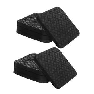 IFUNDOM 8 St&uuml;ck rutschfeste Laufbandmatte 10X10X0,5cm aus Doppelseitigem Silikon Sto&szlig;d&auml;mpfende Antivibrationsmatten f&uuml;r Heimtrainer Crosstrainer und Fitnessge