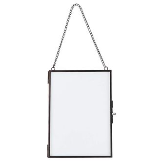 BESPORTBLE H&auml;ngender Glasbilderrahmen Mit Clip F&uuml;r Pflanzen Und Fotopr&auml;sentation Dekorativer F&uuml;r Vertikale Wanddekoration Schwarz