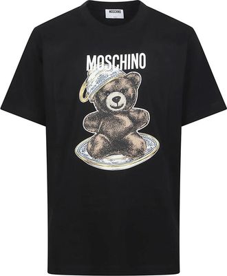 Moschino Homme, Tops, Noir, Taille: M Bear T-Shirt