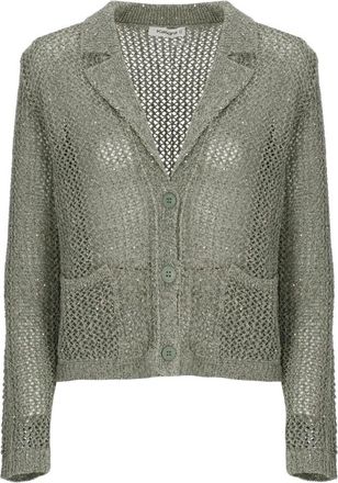 KANGRA Femme, Pulls, Vert, Taille: 38 FR Cashmere Cotton Blend Blazer
