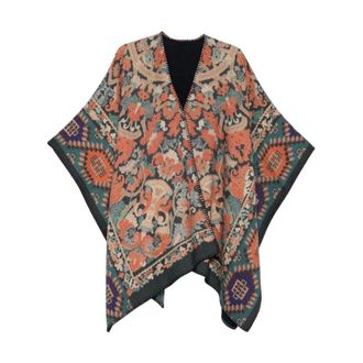 Pierre-Louis Mascia Femme, Vestes, Multicolore, Taille: ONE Size Veste Bleue En Laine &Agrave; Franges