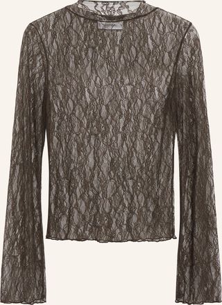 Comma Comma Longsleeve Aus Spitze braun