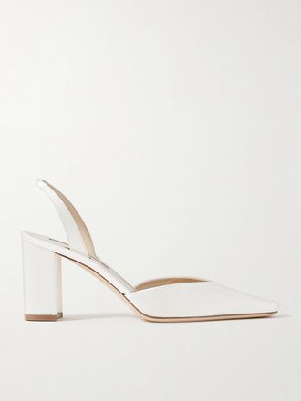 Danielle Frankel Juno Satin Slingback Pumps - Neutrals