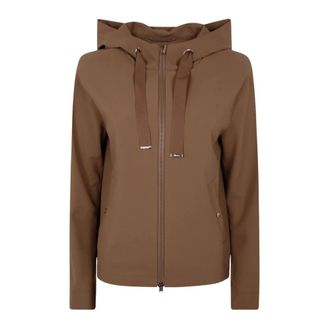 Herno Femme, Sweatshirts et sweats &agrave; capuche, Brun, Taille: 36 FR Veste Courte