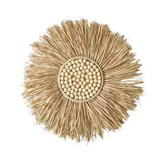 Generico Böhmische Wanddekoration, 40 cm, aus Jutefaser, Festival-Kranz, natürliche Weihnachtsdekoration für Zuhause, Wohnzimmer, Tür und Wand