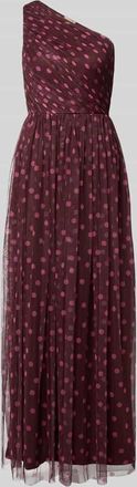 Lace & Beads Maxikleid im One-Shoulder-Look