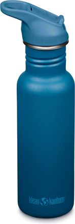 Klean Kanteen Fahrrad Trinkflaschen Classic Narrow (Flip Sport) mit Trinkverschluss aus Edelstahl in der Farbe Blau mit einem Volumen von 532 ml, 1011188