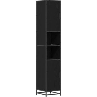 vidaXL Cabinet de salle de bain Ch&ecirc;ne noir 35 x 37,5 x 188,5 cm vidaXL