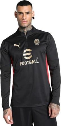 Puma Haut dentraînement à 1/4 Zip AC Milan Homme M Black for All Time Red