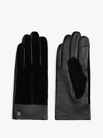 Tommy Hilfiger Gants Chic en cuir à dos en daim