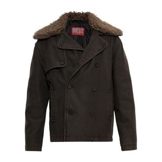Diesel W-Jake-Qmch Wollmantel - - Coats - Herren - Braun - M