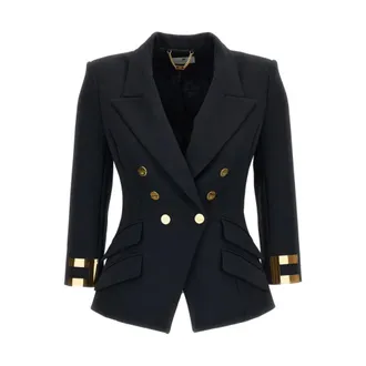 Elisabetta Franchi Femme, Vestes, Noir, Taille: 40 FR Blazers