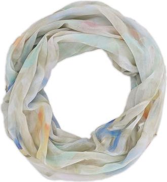 styleBREAKER écharpe boucle femme avec motif coeur au pinceau | écharpe tube légère | foulard doux en viscose pour le printemps et lété 79 x 49 cm, couleur:Beige-M