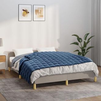 vidaXL Gewichtsdecke Blau 135x200 cm 10 kg Stoff Vidaxl