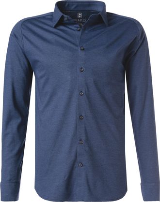 DeSoto Herren Hemd blau meliert