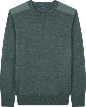 Paul & Shark Homme, Pulls, Vert, Taille: XL Soft Cool Touch Wool Crewneck Sweater