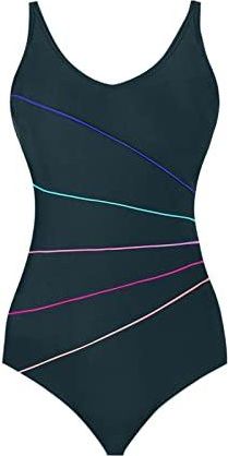 Generic Maillots De Bain Une Pieces Femme Sport Fendu imprimé dété Maillots de Bain Mode Maillots de Bain Bikini (Grey, XXL)