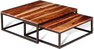 vidaXL 2-tlg. Satztisch-Set Massivholz Palisander - Vidaxl