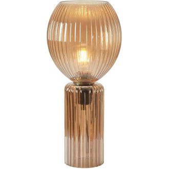 Marksl&ouml;jd Lampe de table e27 40w max en verre nervure ambre 40 cm - markslojd - toulipa 88869202 88869202 88869202 88869202