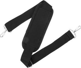 Pretyzoom FUNOMOCYA Bandouli&egrave;re de Rechange R&eacute;glable pour Paquet &agrave; Bandouli&egrave;re &Eacute;paulette Rembourr&eacute;e Confortable Sangle Large en Toile Noire pour Paquet DOrdinat