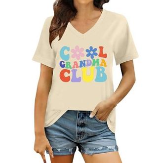 Generic Cool Grandma Club Hauts pour femmes T-shirt ample 2025 avec inscription &laquo; Going Out &raquo; T-shirt amusant d&eacute;contract&eacute; tendance graphique mignon et tendanc