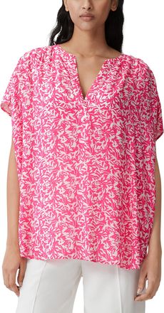 Comma Viskosebluse mit Raffung