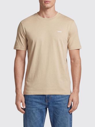 HUGO BOSS Rundhals-T-Shirt aus Baumwolle mit Kontrast-Logo
