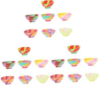 Cabilock 21 Stk Babynahrung Schale Kinderschüssel Schalen Zum Servieren Von Speisen Flexible Schale Abendessen Essschüssel Für Kinder Futternapf Kieselgel Mini