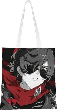 Generic 40.6 X 38.0 cm Canvas Totes Hand Shopping Bag With All Roles Print Zenless Zone Zero Impression For Daily Shopping Shoulder Bag