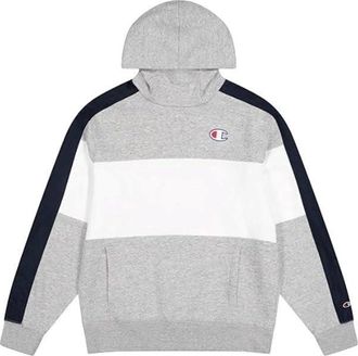 Champion Herren Legacy Retro Sport (220317) -Soft Compact Poly Fleece Color Block Kapuzenpullover, Grau (EM021), XS