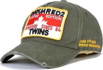 Generic DSQUARED2S Casquette de baseball classique pour homme avec broderie, casquette de baseball classique pour homme, vert militaire, Taille unique