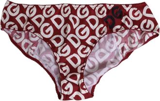 Dolce & Gabbana Femme, Sous-vêtements, Rouge, Taille: 42 FR Slip de Luxe avec Logo pour Femmes