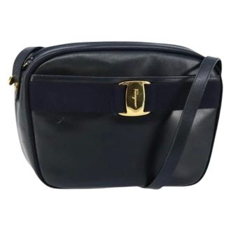 Ferragamo Sac bandouli&egrave;re en cuir Pre-owned - Femme - Pre-owned - Bleu - Taille: ONE Size
