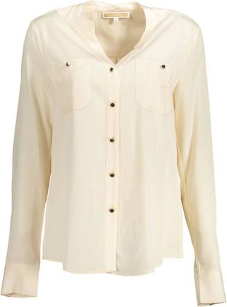 Kocca Femme, Blouses et Chemises, Blanc, Taille: 36 FR Chemise &agrave; manches longues col cor&eacute;en blanc