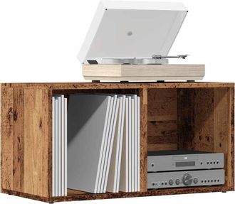 Generic Aufbewahrungsbox, wei&szlig;, 73 X 36 X 36 cm, Stabiler und Stilvoller LP-Schallplatten-Organizer mit 2 F&auml;chern, aus Holzwerkstoff, Einfache Montage und Rei