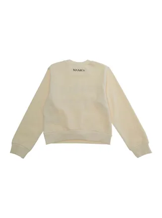 Max & Co. Girls Crewneck Sweatshirt White Cotton Hoods & Sweatshirts