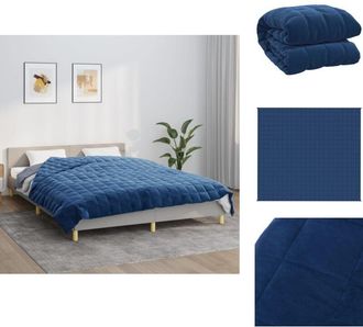 vidaXL Vidaxl - Gewichtsdecke Blau 200x220 cm 13 kg Stoff - Gewichtsdecke - Schlafdecke - Decke Blau - Schwere Decke - Entspannende Decke