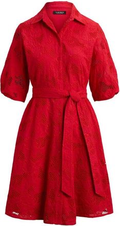 Lauren Ralph Lauren Damen Hemdblusenkleid aus Baumwolle