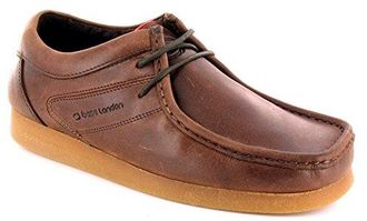 Base London Treble, Chaussures de ville à lacets pour homme Noir noir - Marron - Brun, 42.5