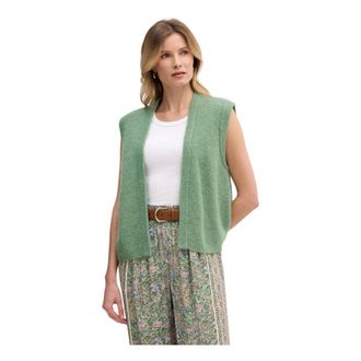 Mos Mosh MOS Mosh - Gilet en maille &agrave; col en V Thora - Femme - Pulls - Vert - Taille: 36 FR