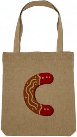Fabulous Sac Shopping Tote Bag Aspect Lin - C Chlo&eacute; Cl&eacute;ment Lettre Alphabet Pr&eacute;nom Noel Enfant - Sac de Courses Toile Epaisse 360g Beige Naturel Cabas Port&eacute; Ep